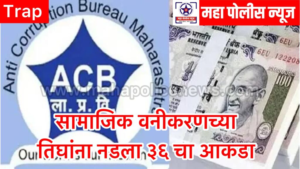 ACB Trap : सामाजिक वनीकरणच्या तिघांना नडला ३६ चा आकडा, लाच घेताना ...